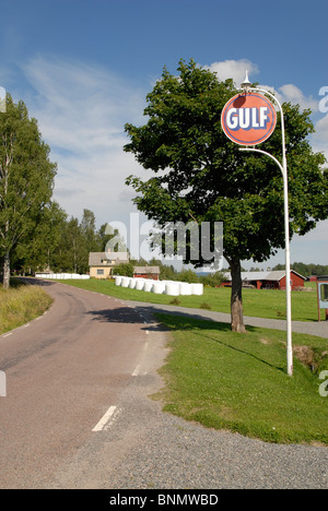 Historic GULF petrol station / Open air Museum, Glava, Arvika ...