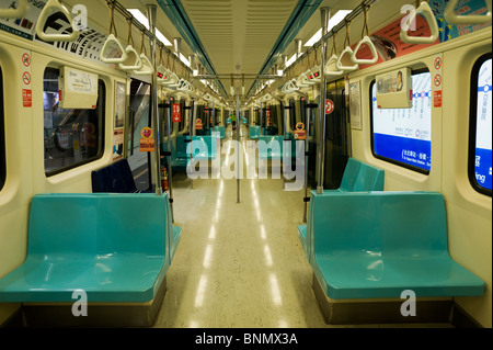 Empty 6 train subway car in New York City Stock Photo - Alamy