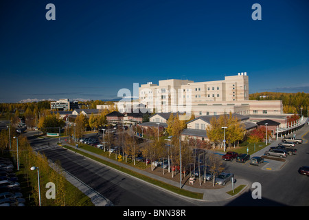 Scenic view of the Alaska Native Medical Center during Autumn in ...