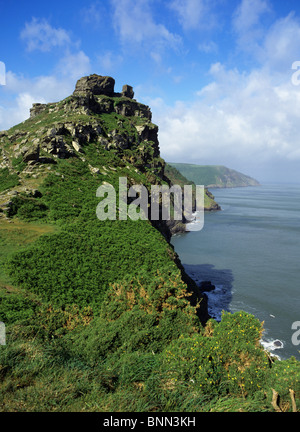 Lynton - North Devon coastline viewed from the Valley of Rocks Stock ...