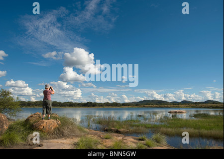 Ngezi Dam Lake Ngezi National Park near Kadoma Zimbabwe Africa Stock ...