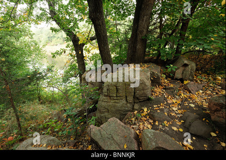 Fall colours colors Palisades State Park South Dakota USA America ...