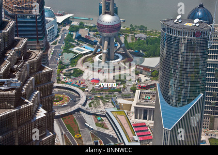 China Shanghai tower rook ball sphere around building construction view ...
