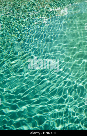 Swimming pool, water surface with reflections, Province of Quebec ...