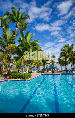 The swimming pool area of the Hyatt Dorado resort near San Juan, Puerto ...