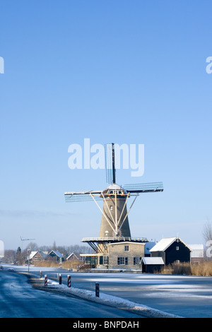 Old Windmill in Winter Stock Photo - Alamy