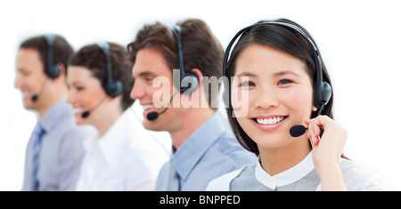 Positive customer service representatives Stock Photo - Alamy