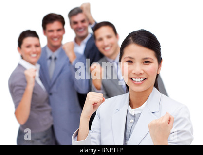 Beautiful business team looking at the camera Stock Photo - Alamy