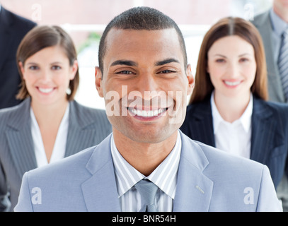 close up. a successful group of employees standing in a row Stock Photo ...