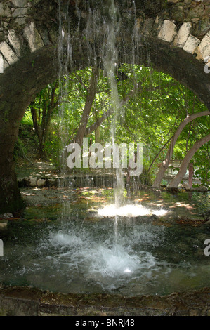 Waterfall at Argiroupoli Crete Greece Stock Photo - Alamy