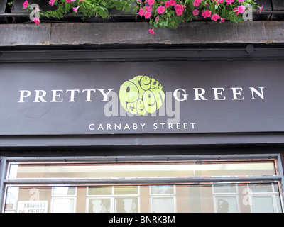 Pretty Green Shop Liam Gallagher Carnaby Street Stock Photo - Alamy