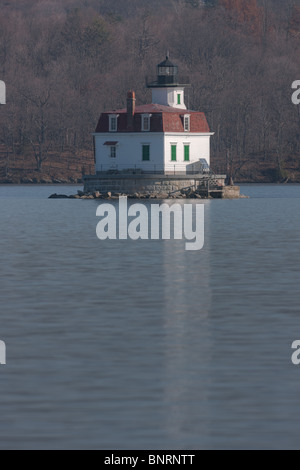 Esopus Meadows Lighthouse on the Hudson River, Esopus, NY, in early ...