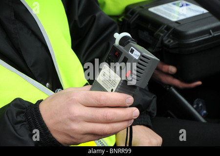 Police, alcohol testing device, breath analyzer. Traffic control ...