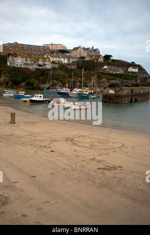 Newquay Cornwall UK Harbour Harbor Beach Quay Stock Photo - Alamy