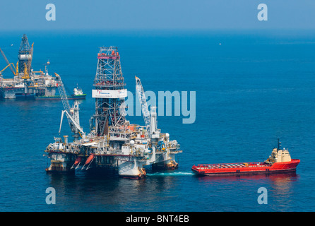 Aerial view of the Development Driller III, which is drilling a relief ...
