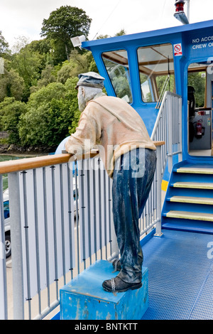 Plaster cast statue, King Harry Ferry, River Fal, Feock, Truro ...