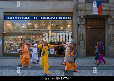 Hare Krishna group central Prague Czech Republic EU Stock Photo - Alamy