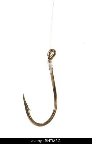 Macro shot fishing hook isolated on a white background. Fishing hook ...