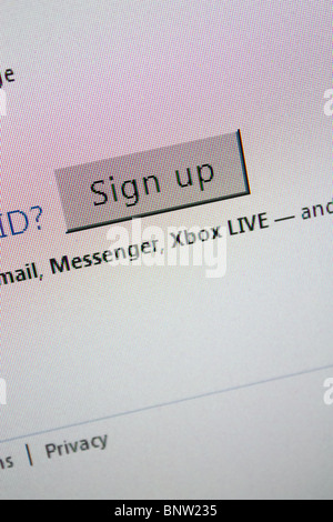 windows live signup Stock Photo - Alamy
