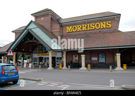 Morrisons Supermarket store logo and store front Victoria retail park ...