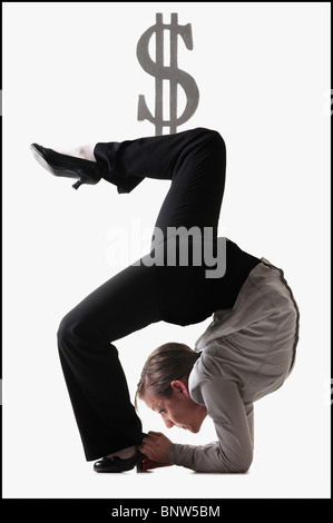 Female contortionist businesswoman Stock Photo - Alamy