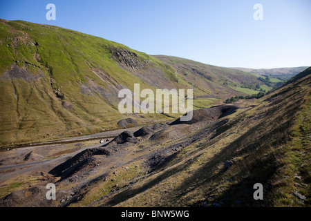 Remains of lead mining spoil heaps known locally as gruffy ground at ...