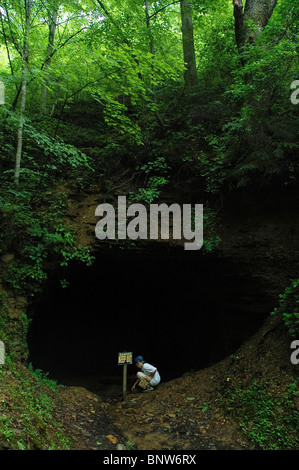 Entrance to abandoned coal mine at Barthell coal Mining Camp, Kentucky ...