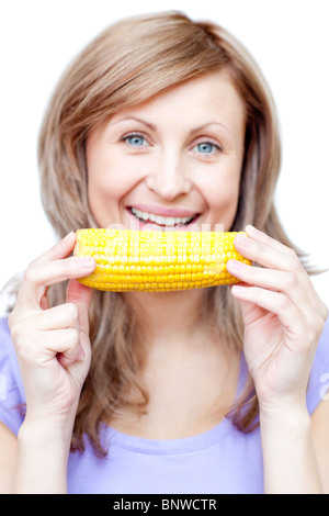 young beautiful woman in corn field Stock Photo - Alamy
