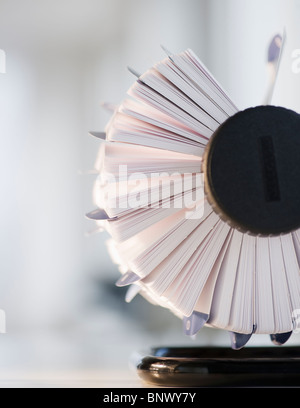 Rotary address book and business cards Stock Photo - Alamy