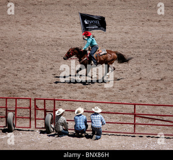 Rodeo action at the Cheyenne Frontier Days celebration in Wyoming's ...