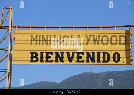 Mini-Hollywood welcome sign, western town, Parque Oasys, Tabernas ...