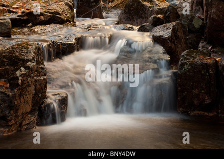 Waterfalls on Whitecap Stream, Acadia National Park, Maine, USA Stock ...