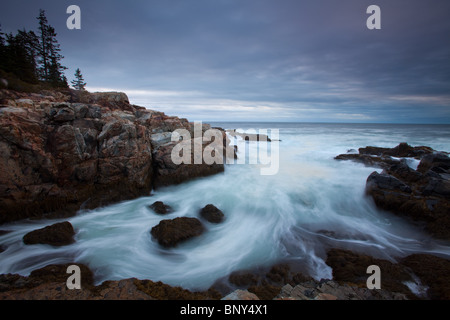 Dawn at Hunters Head, Acadia National Park, Maine, USA Stock Photo - Alamy