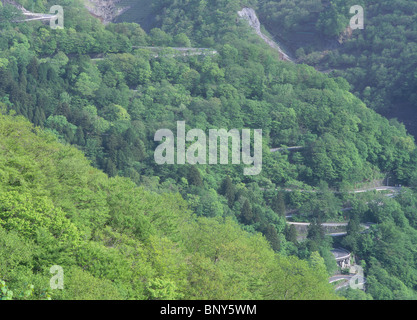 View of Irohazaka Winding Road in Nikko Japan at fall Stock Photo - Alamy