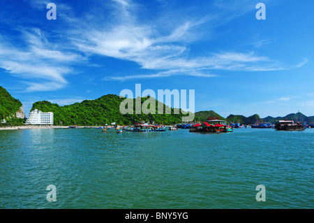 Cat Ba Town seafront, Cat Ba Island, Vietnam Stock Photo - Alamy