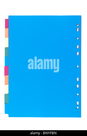 A4 Brightly coloured plain tab 10 pack index papers Stock Photo - Alamy