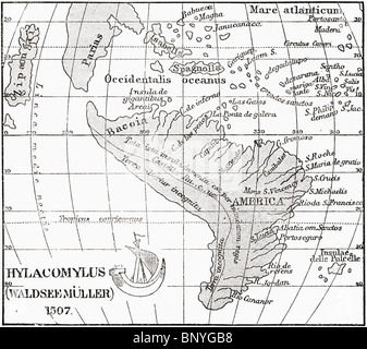 Map of the world, 1507 Stock Photo - Alamy