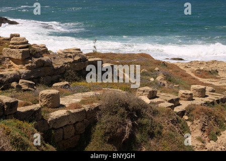 Israel, Carmel Coast, Tel Dor, site of biblical Dor, one of the Stock ...