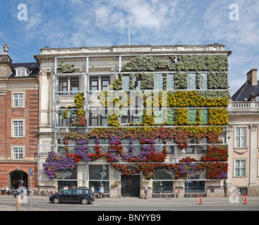 The green facade of the European Environment agency in Copenhagen is ...