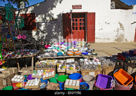 Market stall with general household goods, Ghana, West Africa Stock ...