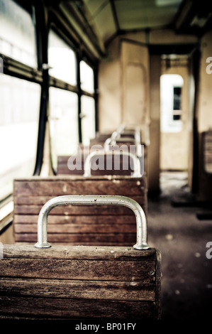 chairs in vintage train Stock Photo - Alamy