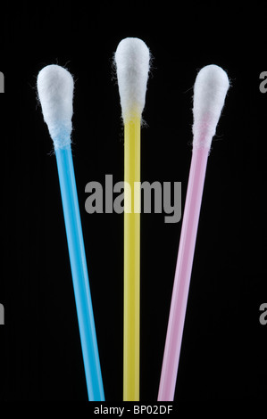 Close-up of several colorful plastic Q-tips / cotton buds Stock Photo ...