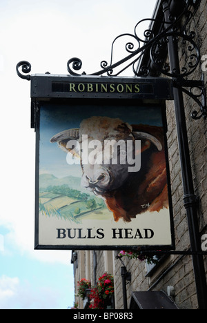 Bull's Head Pub Sign, Castleton, Derbyshire Stock Photo - Alamy