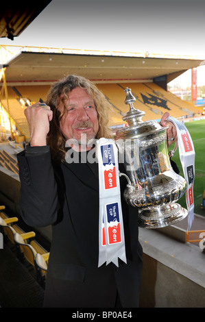 Rock singer and former Led Zeppelin frontman Robert Plant watching his ...