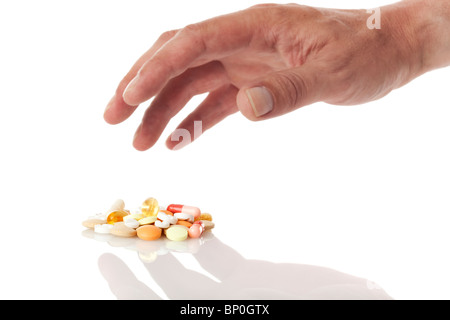 Pharmacy grabbing medicine Stock Photo - Alamy