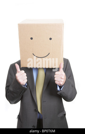 Anonymous businessman with thumbs up Stock Photo - Alamy