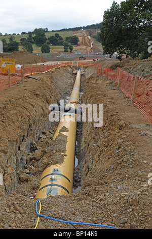 National Grid natural gas pipeline being laid, seen here crossing the ...