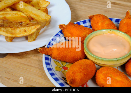 Tapas, Muslitos del Mar (Crab Bites) with seafood sauce Stock Photo - Alamy