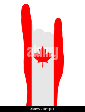 Canadian finger signal Stock Photo - Alamy