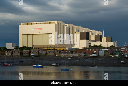 BAE Systems, submarine shipyard, Barrow-in-Furness, looking from Walney ...